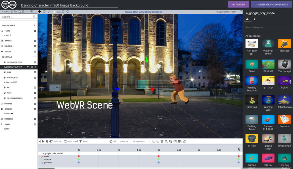 Create 360 Videos and 360 Web Pages » WebVR Tool